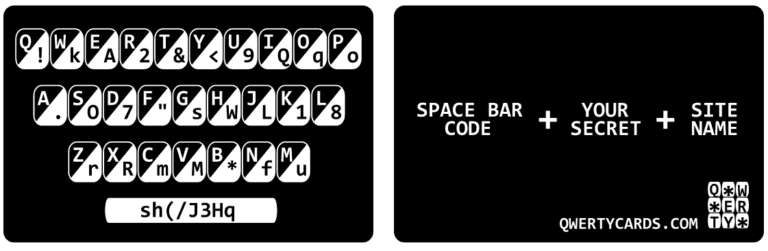 Generating secure password\'s with QWERTY Cards